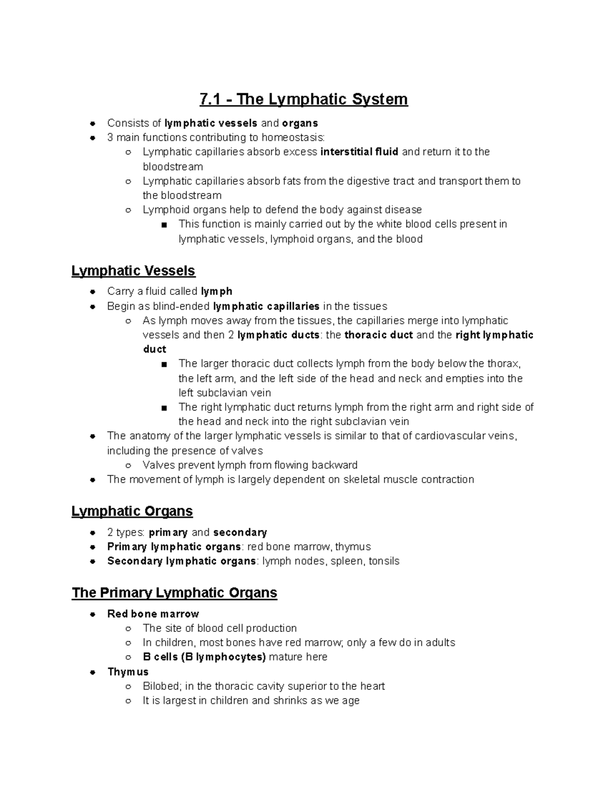 Chapter 7 - The Lymphatic and Immune Systems - 7 - The Lymphatic System ...