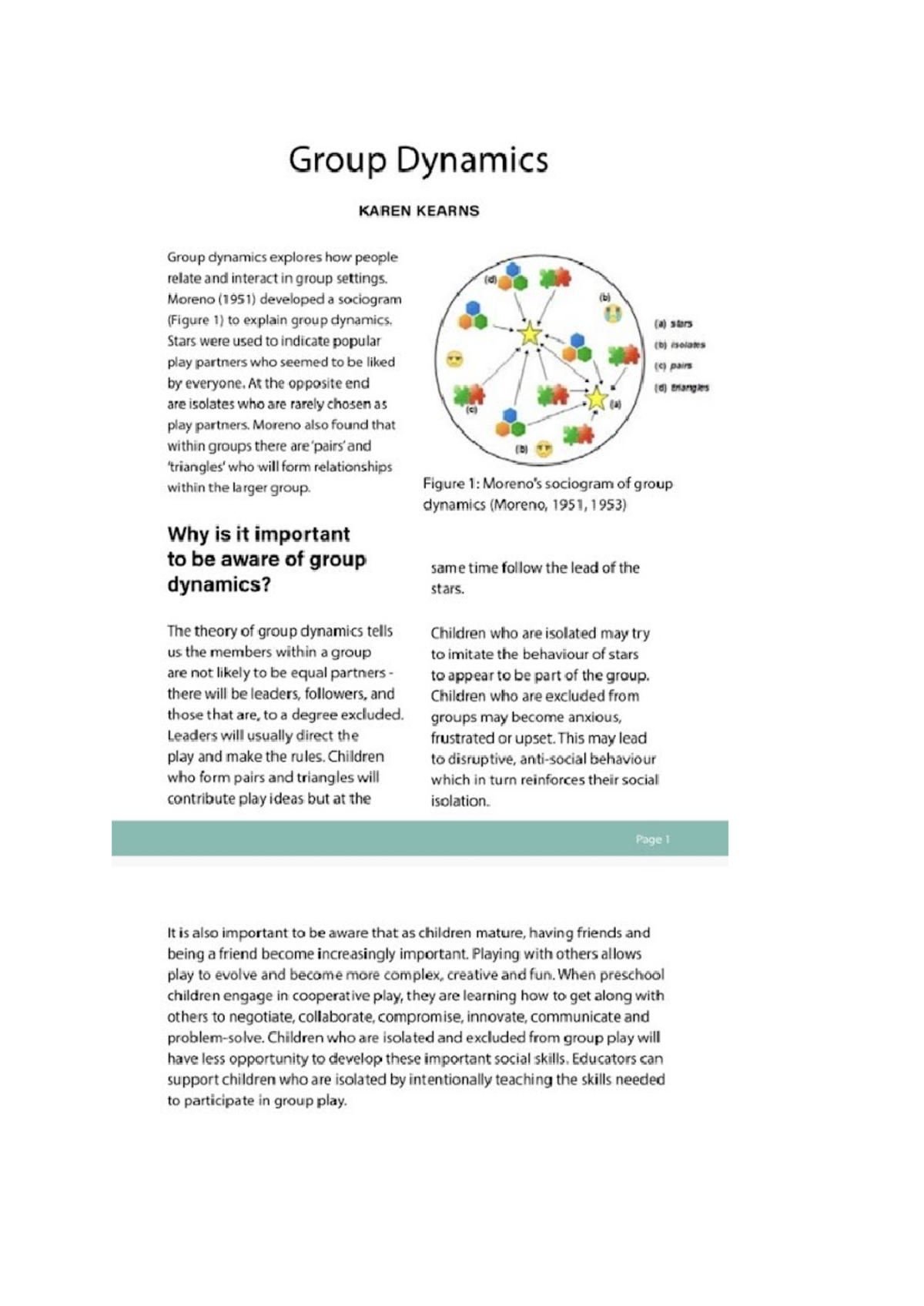 Kearns Group Dynamics - CHCCOM 003 - Studocu