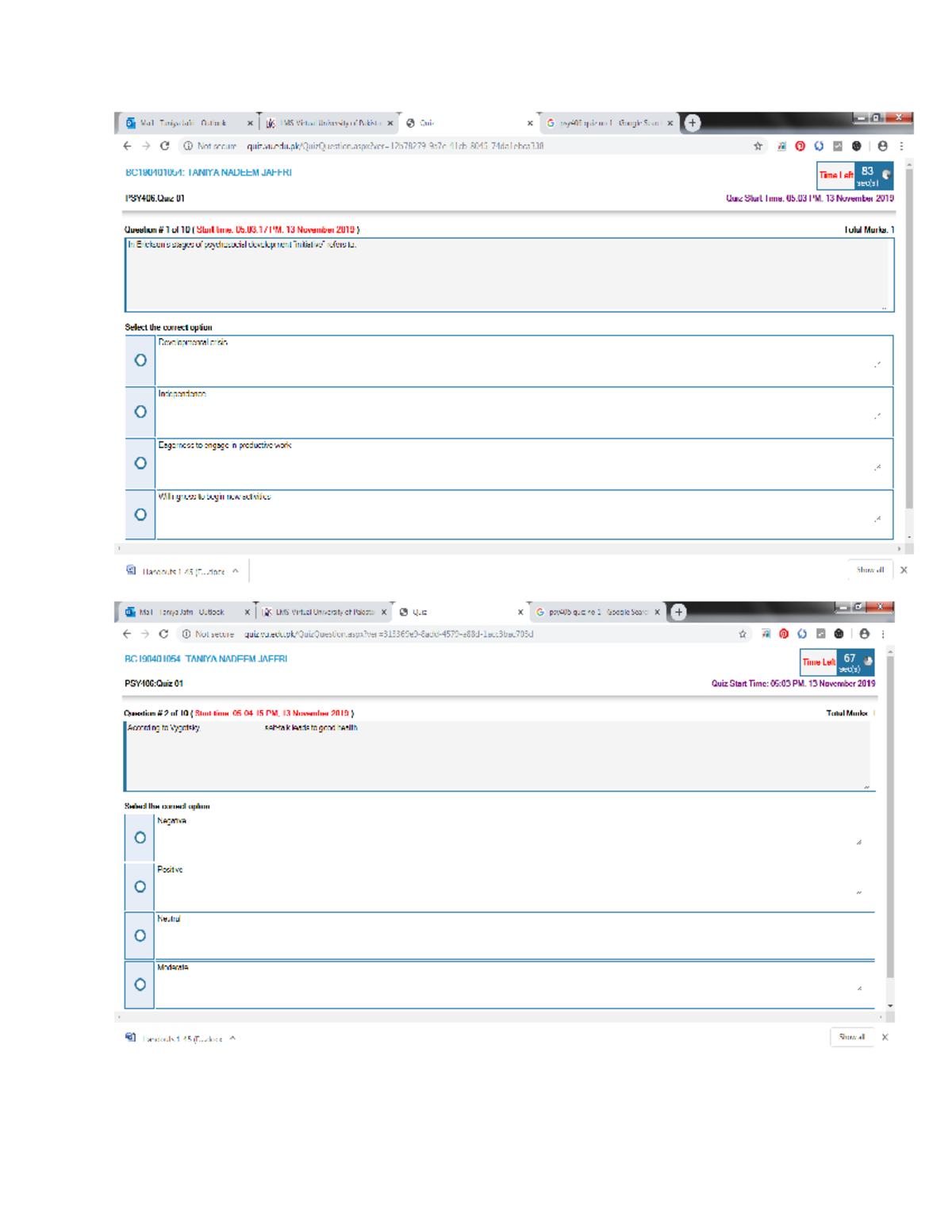 438055811 PSY 406 Quiz docx - Educational Psychology - Studocu