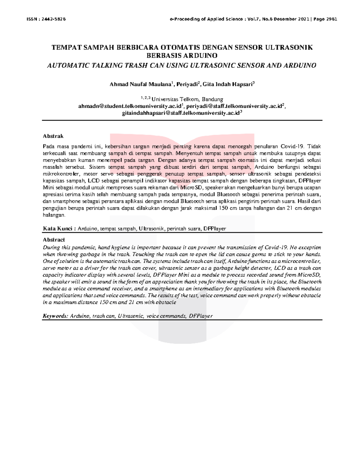 17142 33724 1 SM - apa - TEMPAT SAMPAH BERBICARA OTOMATIS DENGAN SENSOR ...