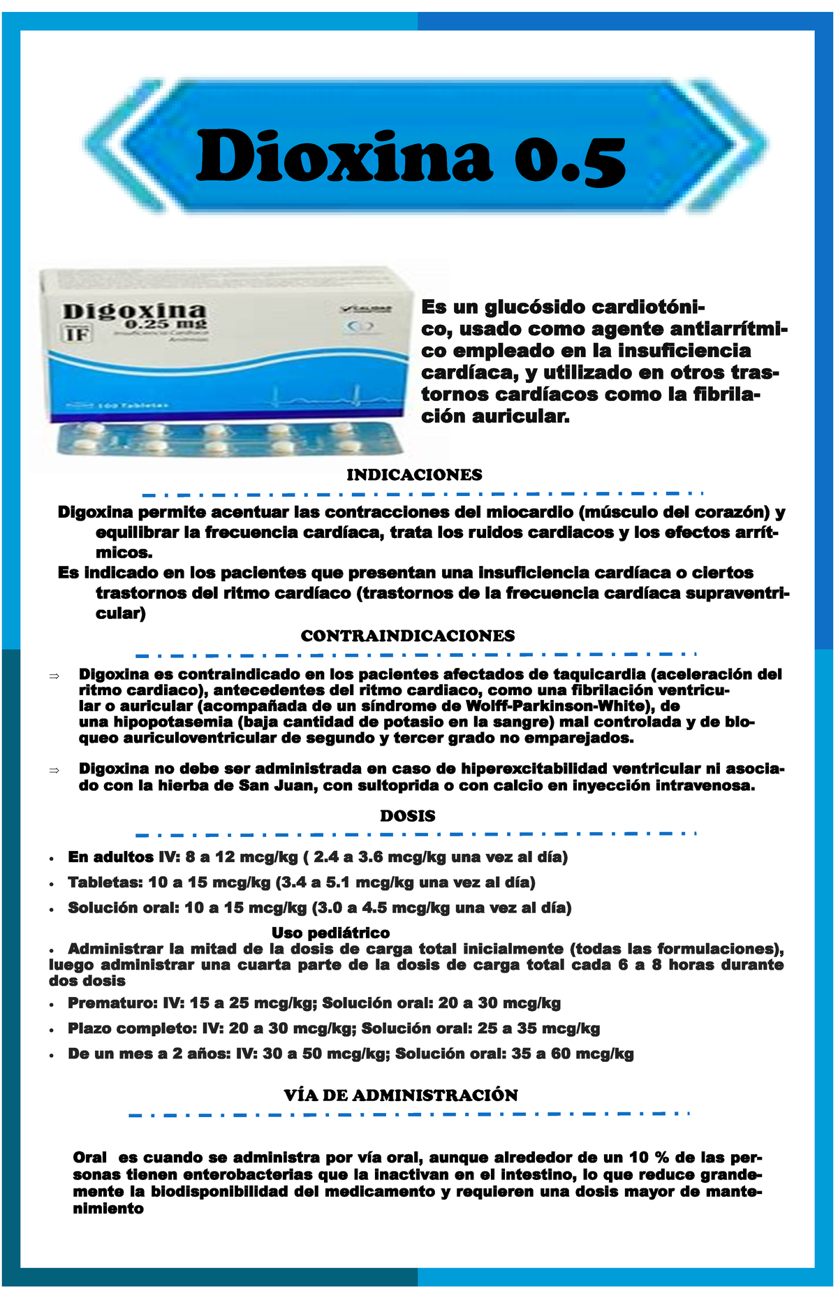 Fichas YOLI - hksxkdjDSKJAS - Dioxina 0. Es un glucósido cardiotóni- co ...