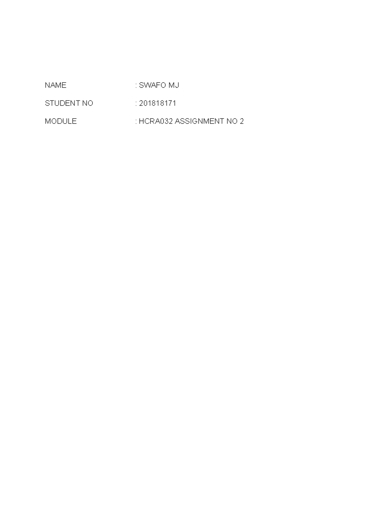 Jostahcra - Summary ECONOMICS - NAME : SWAFO MJ STUDENT NO : 201818171 ...