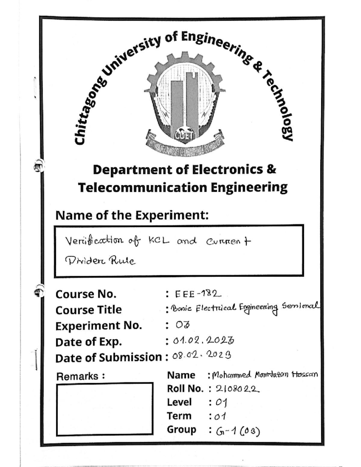 EEE LAB Report - Biomedical Engineering - Studocu