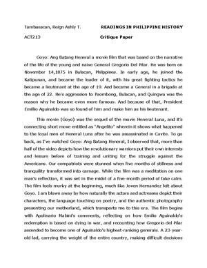 Customs OF THE Tagalog - good - RELEVANCE OF “THE CUSTOMS OF THE ...