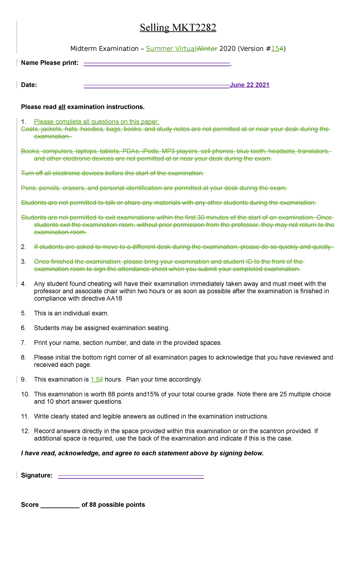 MIDTERM - Professional Selling corrected - Selling MKT Midterm ...