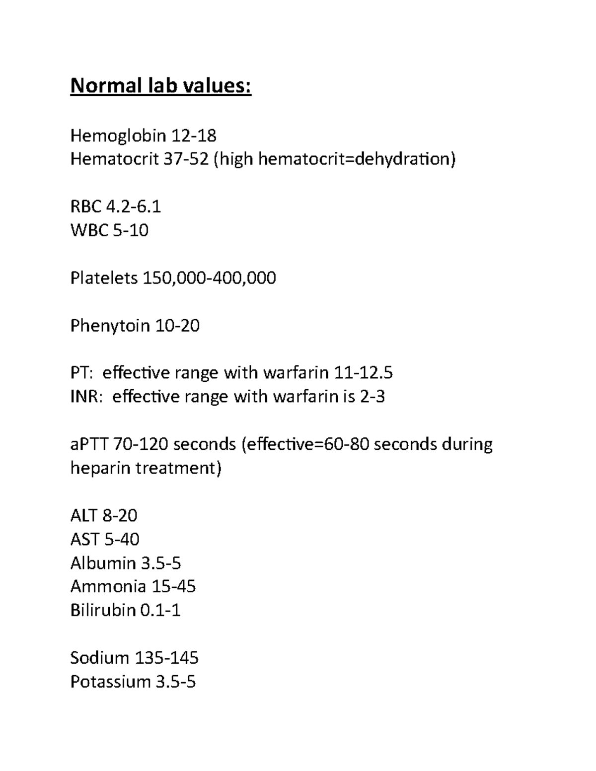 ATI Retake Study Guide - Pharmacology Nursing Lab Values and Drugs ...
