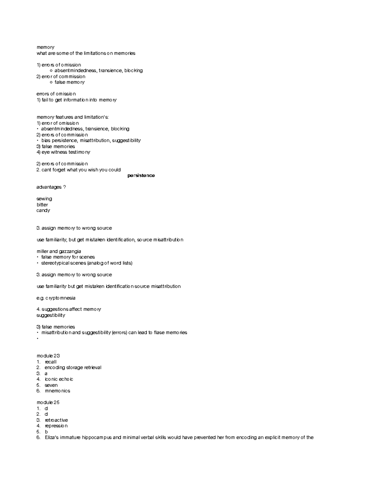 Psychology memory - memory what are some of the limitations on memories ...