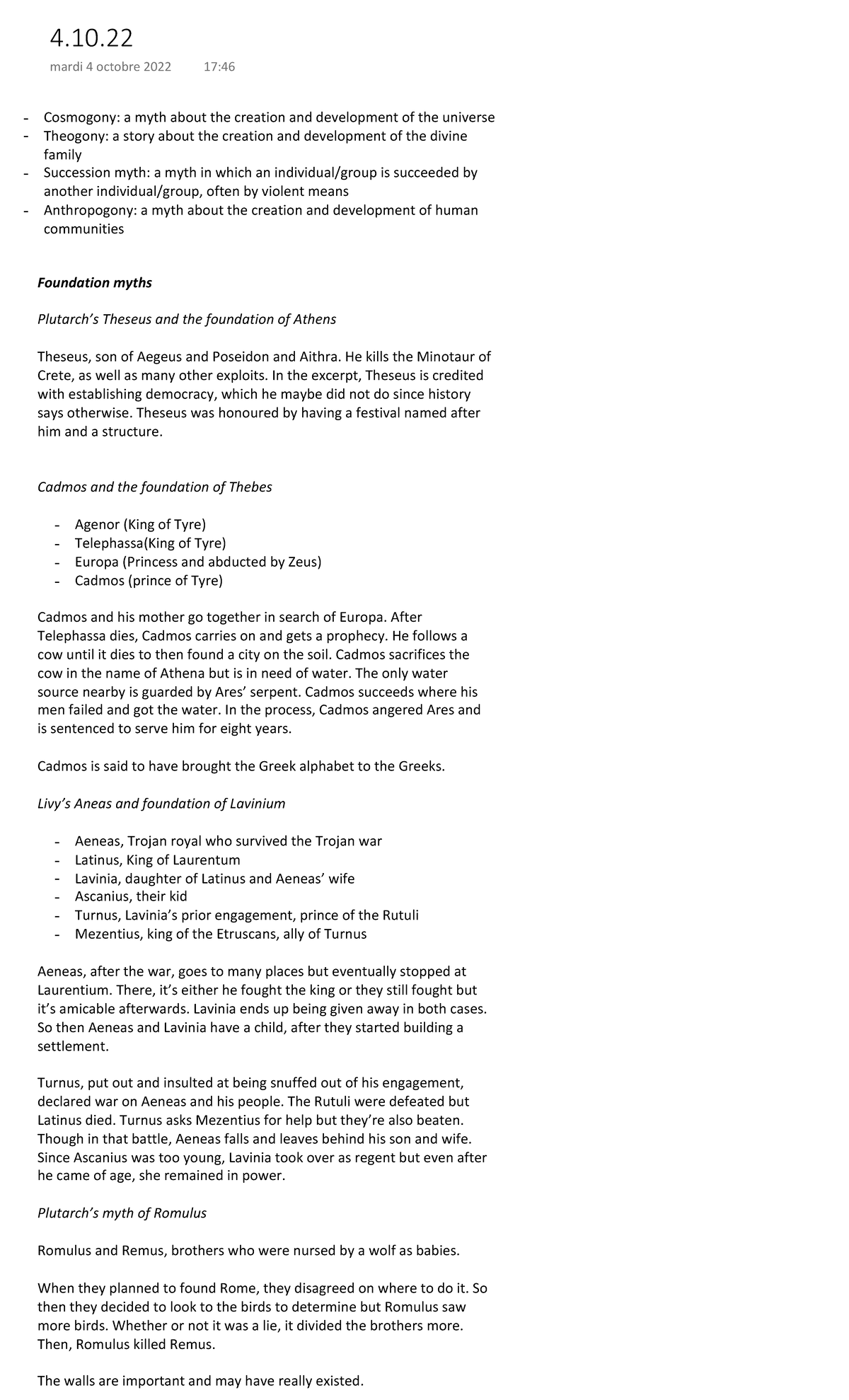 5. Foundation Myths - Cosmogony: a myth about the creation and ...