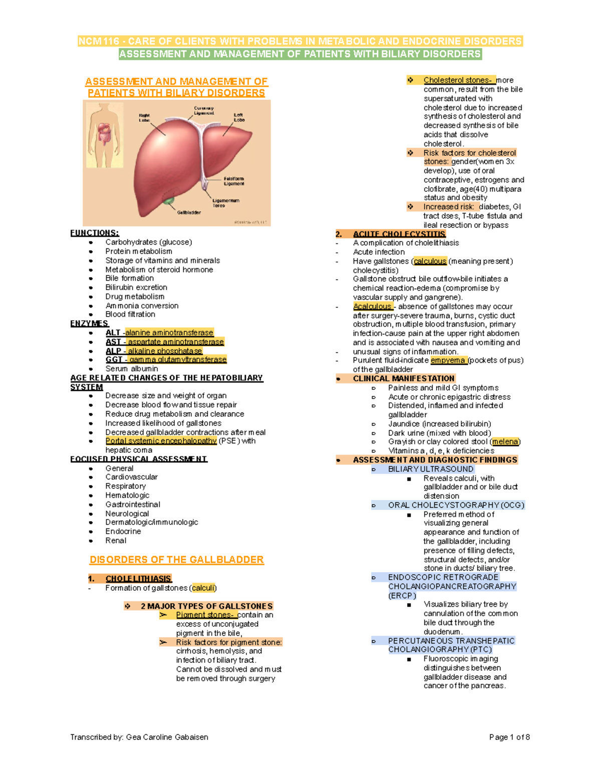 Biliary- Disorders-1 - Hepatic- Disorders - ASSESSMENT AND MANAGEMENT ...