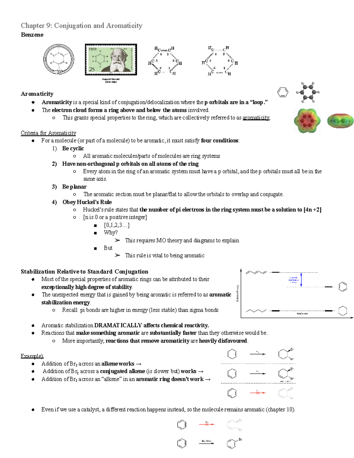 CHEM 250 Chapter 9 - Foley - Chapter 9: Conjugation and Aromaticity ...
