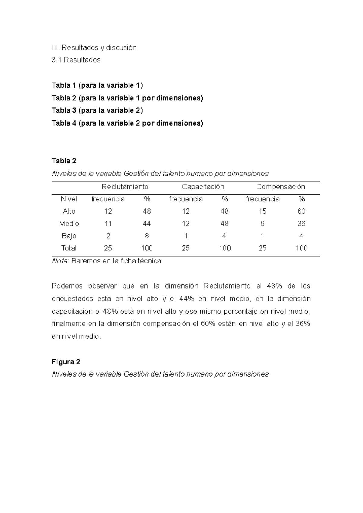 Resultados y discusión - III. Resultados y discusión 3 Resultados Tabla ...