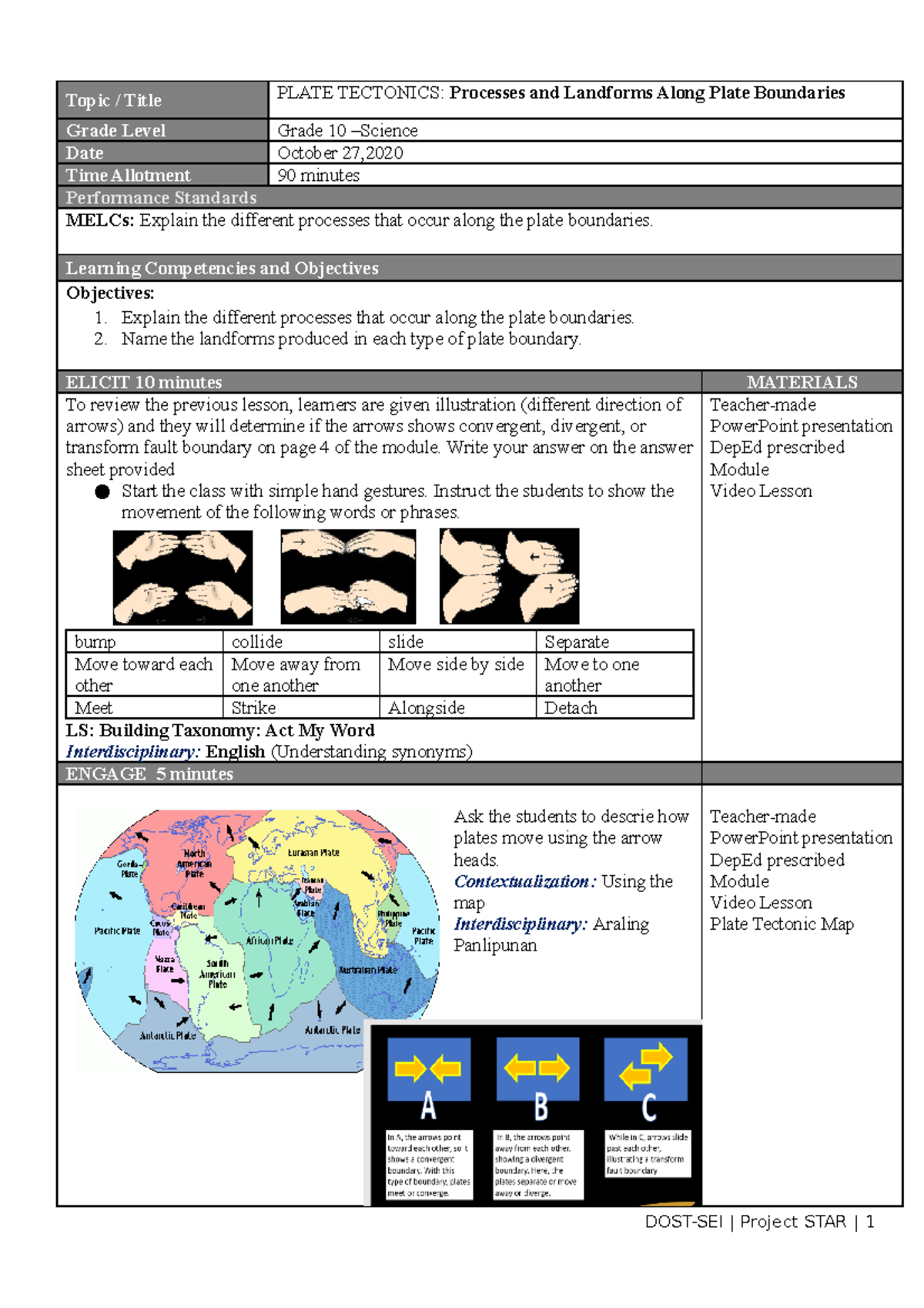 DLP Processes and Landforms Along Plate Boumdaries - Topic / Title ...