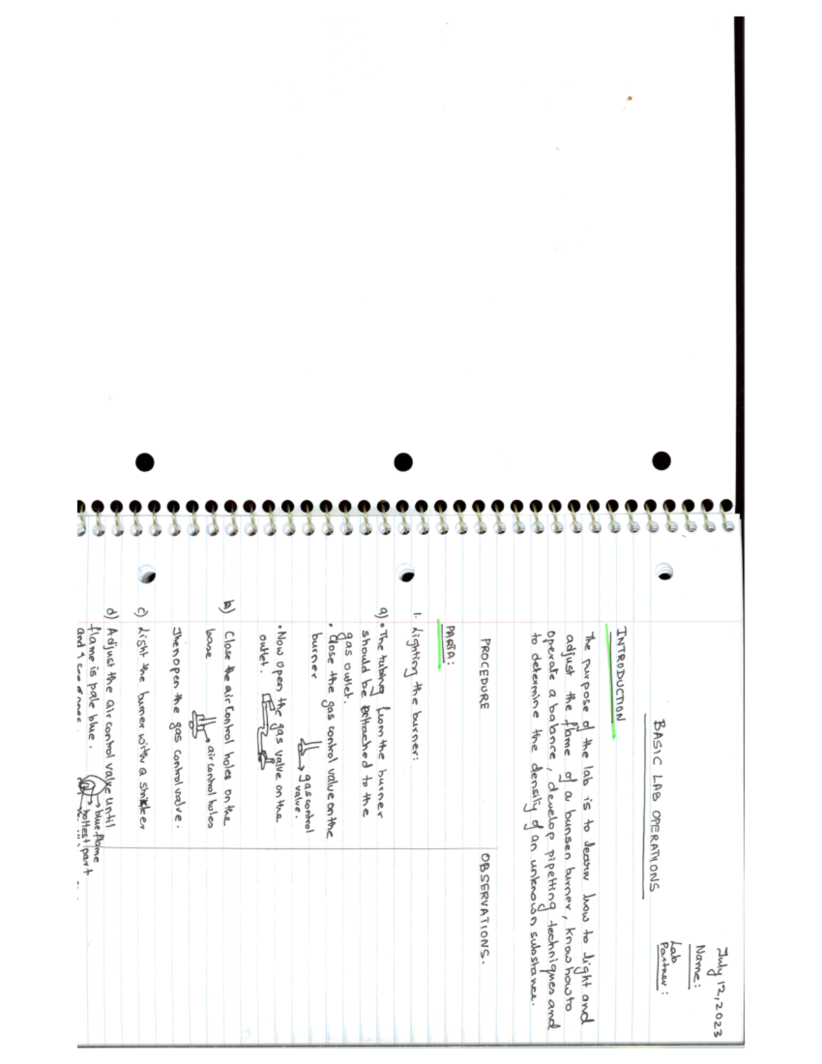 Sample Lab Notebook - BIOE340 - Studocu