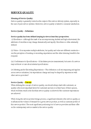 TQM-Ch1-Intro - Lecture notes 1 - CHAPTER 1: INTRODUCTION TO TOTAL ...