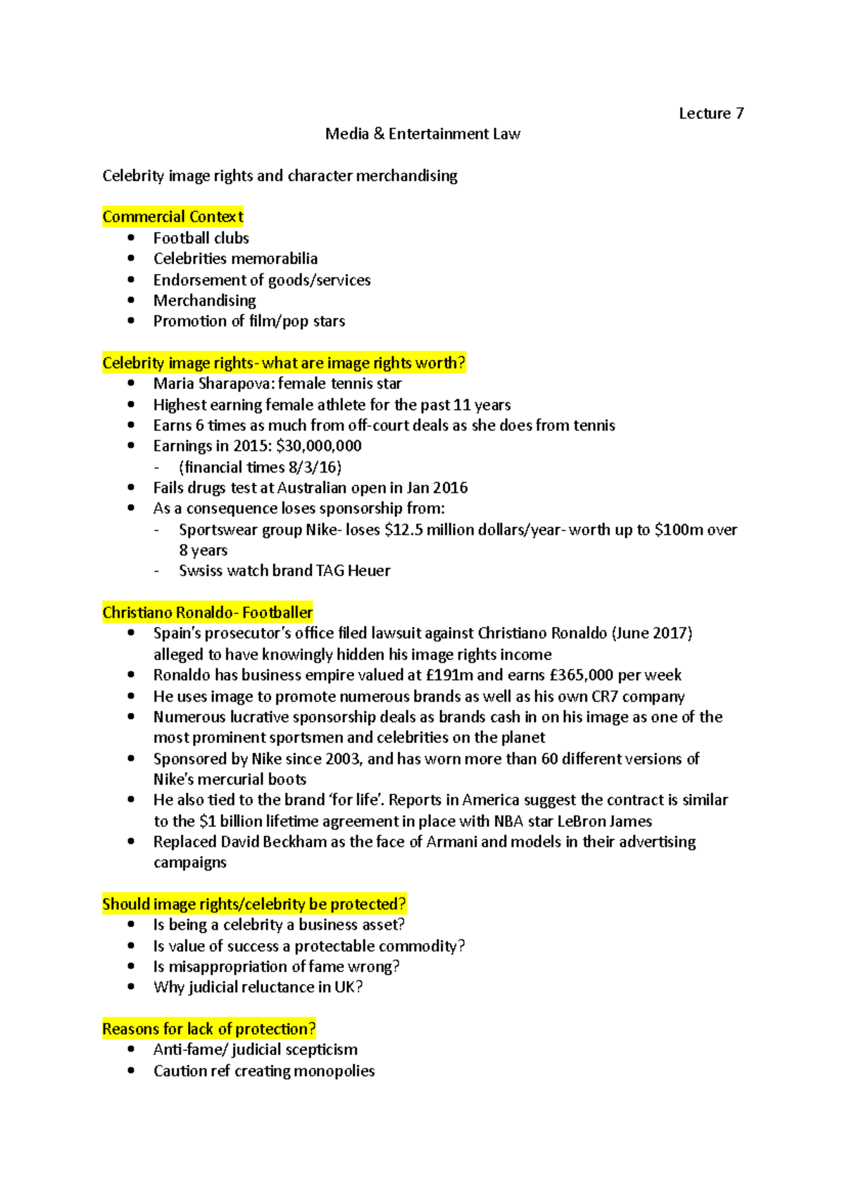 Lecture 7- media and entertainment law - LBU - Studocu