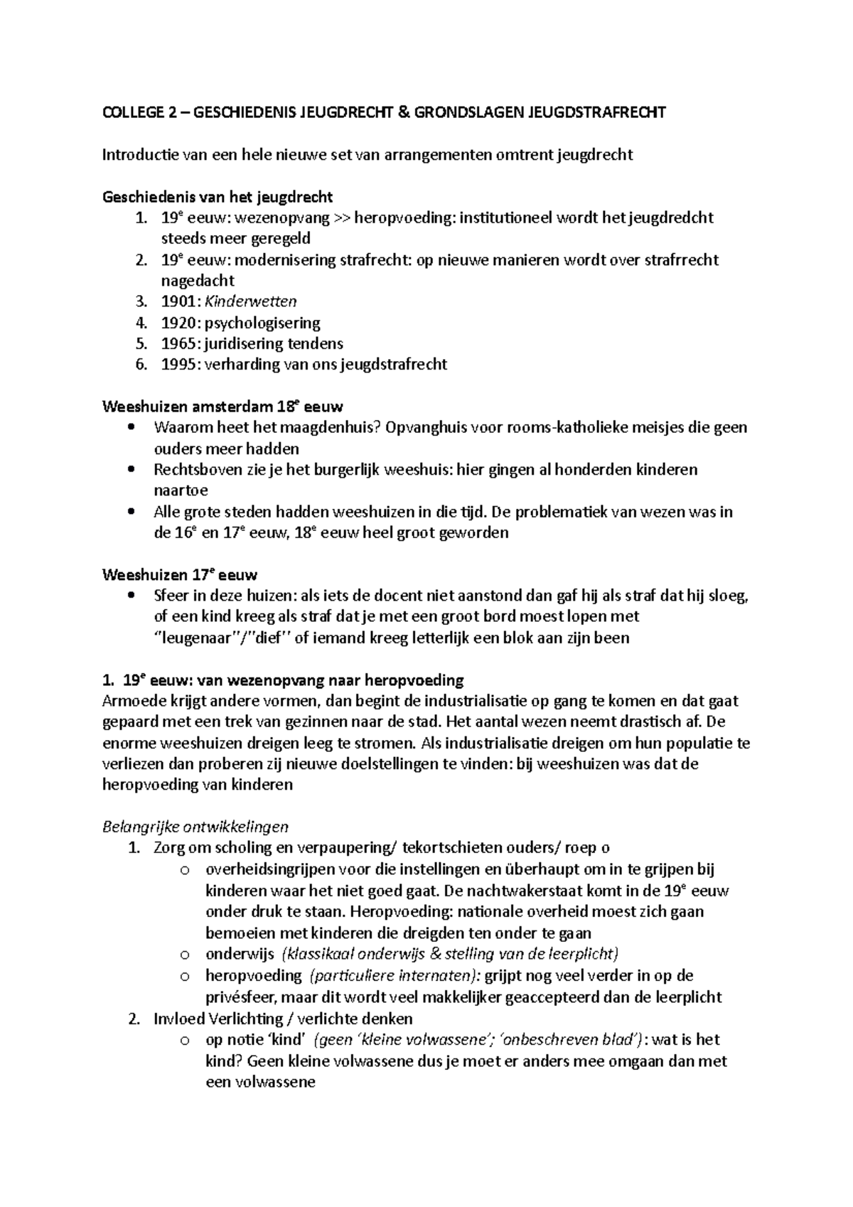 College 2 jeudgrecht - COLLEGE 2 – GESCHIEDENIS JEUGDRECHT ...