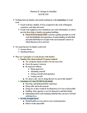 SOCW-393 Notes: Purpose of Family Social Work - Practice II: Groups ...