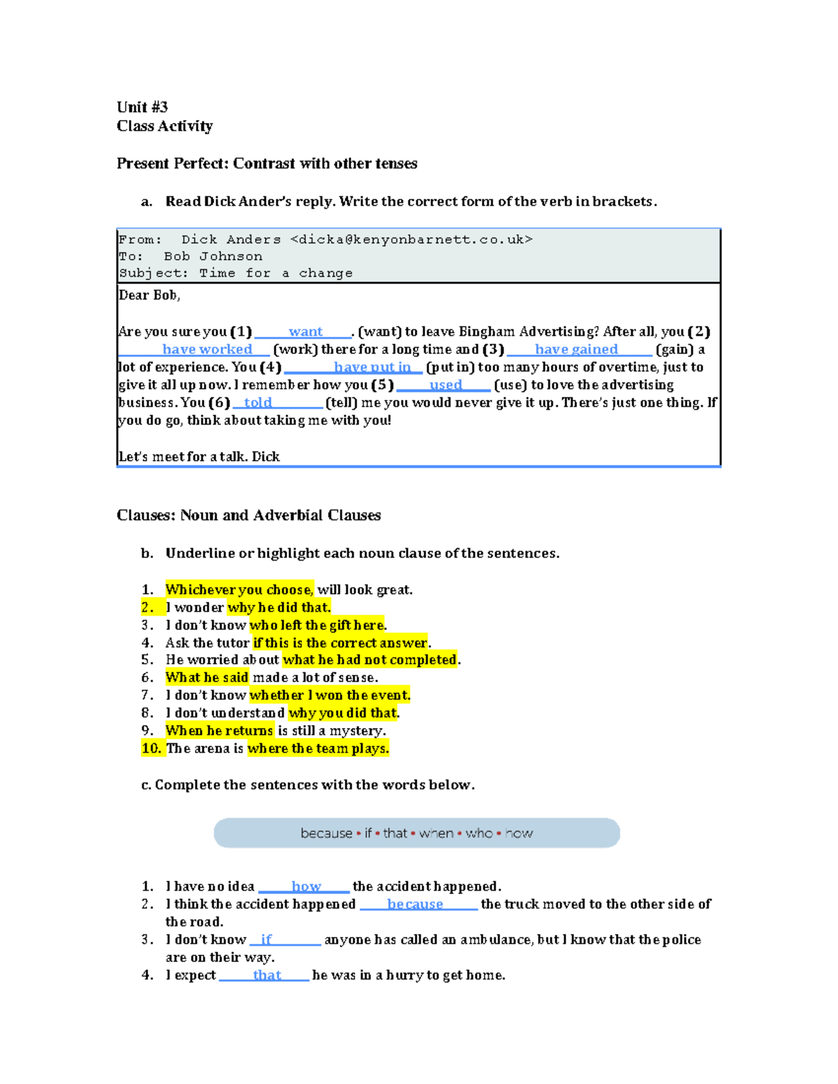 Unit 3 Class Activity Module 4 Barahona - Unit Class Activity Present ...
