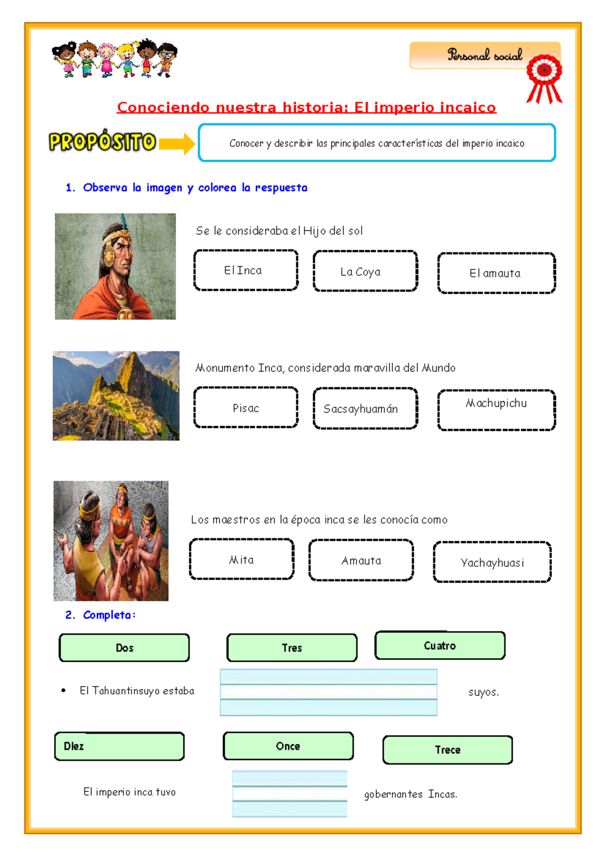 APLICACION tgttt - Conociendo nuestra historia: El imperio incaico 1 ...