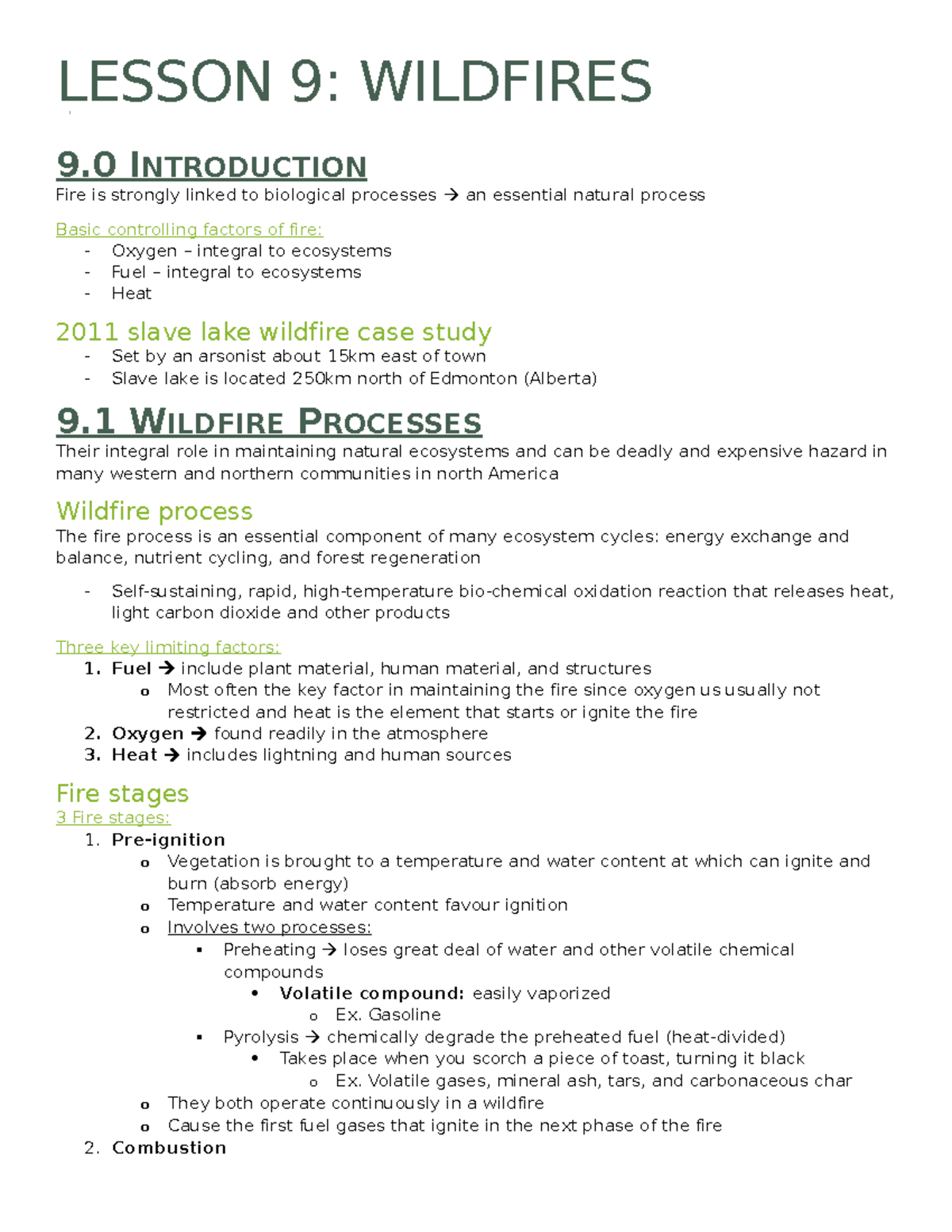 Risks and Disasters - Lesson 9 - LESSON 9: WILDFIRES 9 INTRODUCTION ...