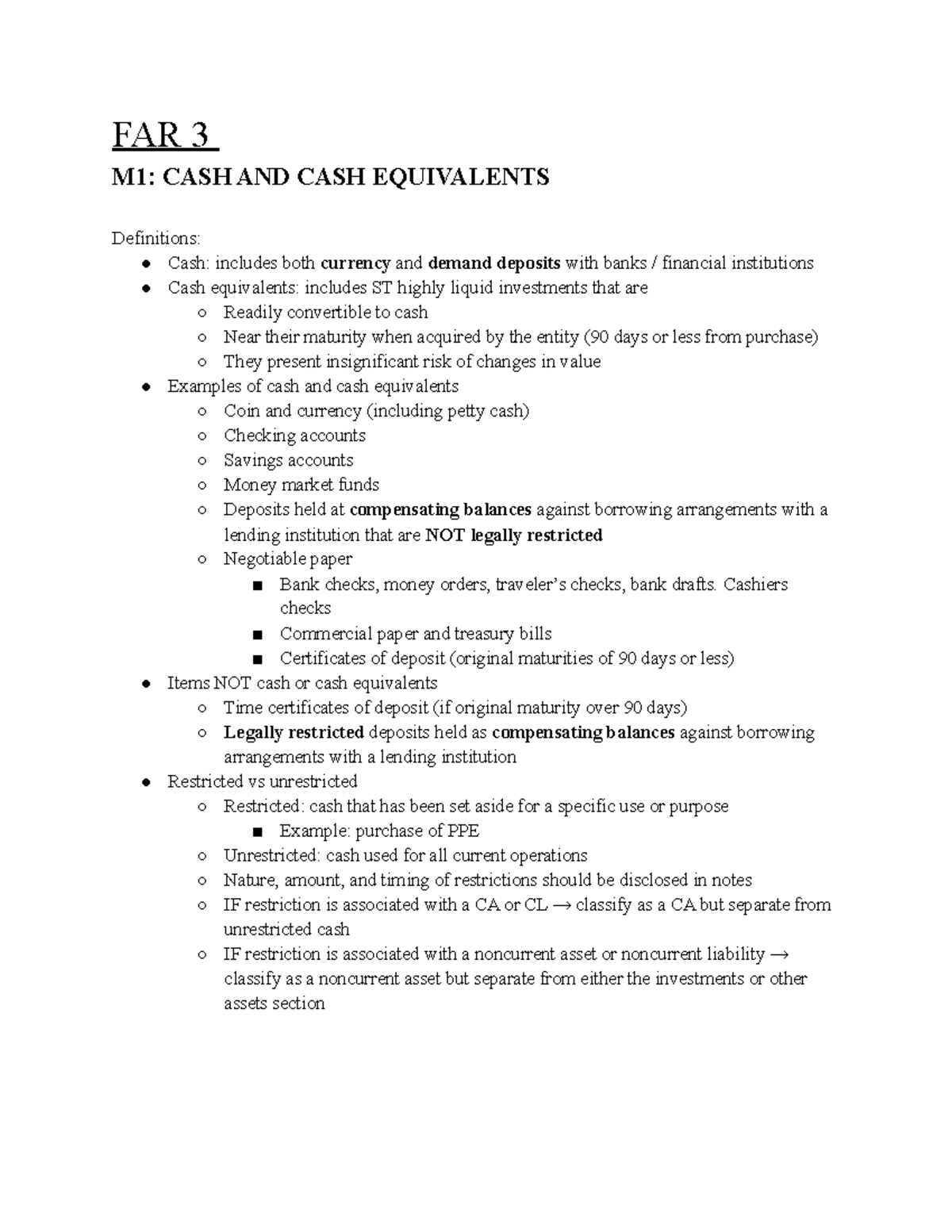 FAR 3 - unit 3 of financial accounting. involves questions and ...