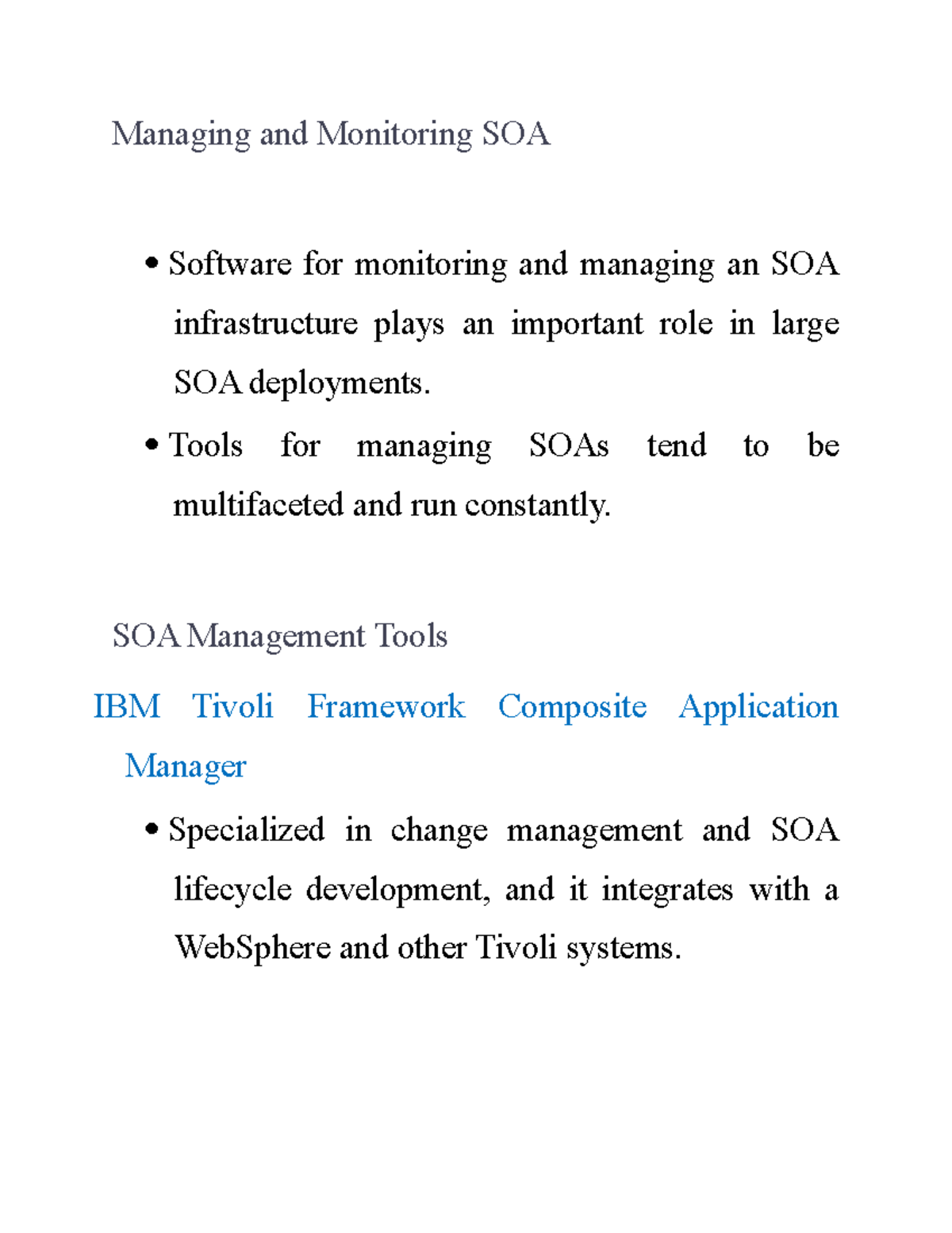 Managing and Monitoring SOA - Managing and Monitoring SOA Software for ...