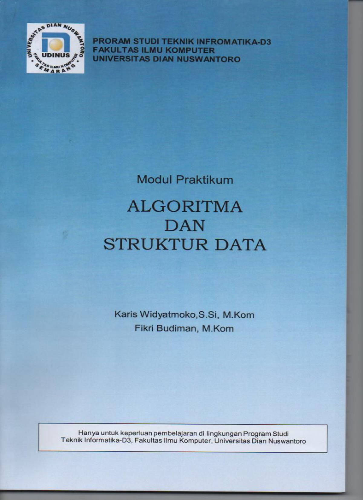 Modul Algoritma - PRORAM STUDI TEKNIK INFROMATIKA-D FAKULTAS ILMU ...