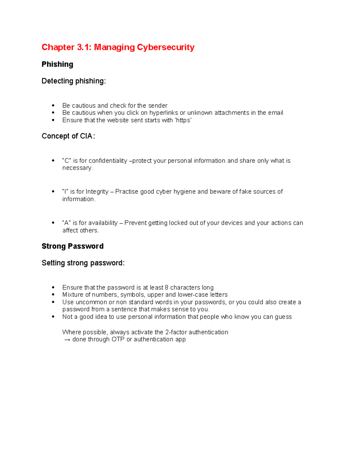 Hi - ayo its the cc2 cyber security notes - Chapter 3: Managing ...