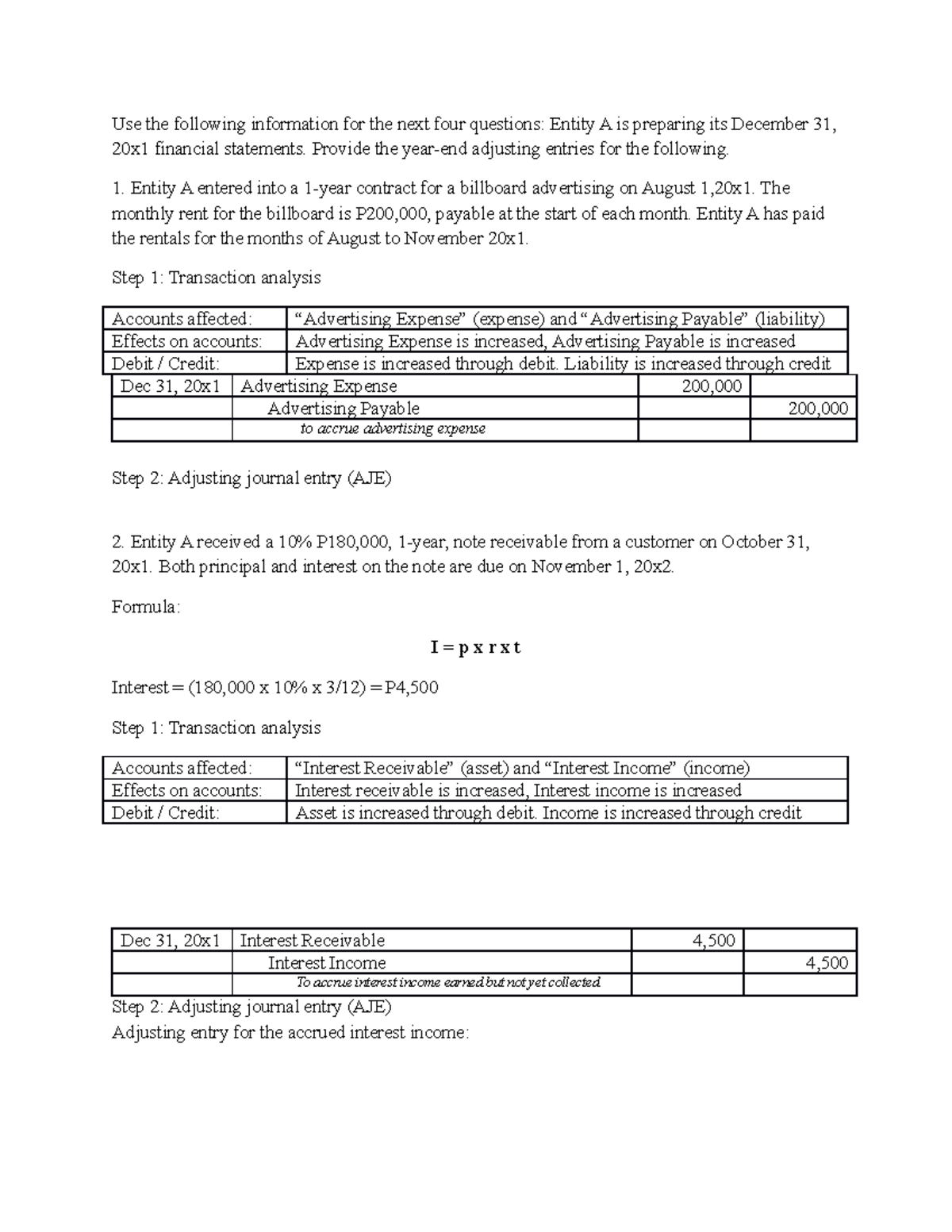 499762953-Adjusting-Entries - Use the following information for the ...