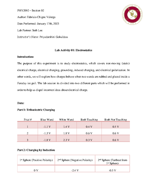 Lab 05 - Resistors in Series and Parallel Lab Report - PHY 2092 ...
