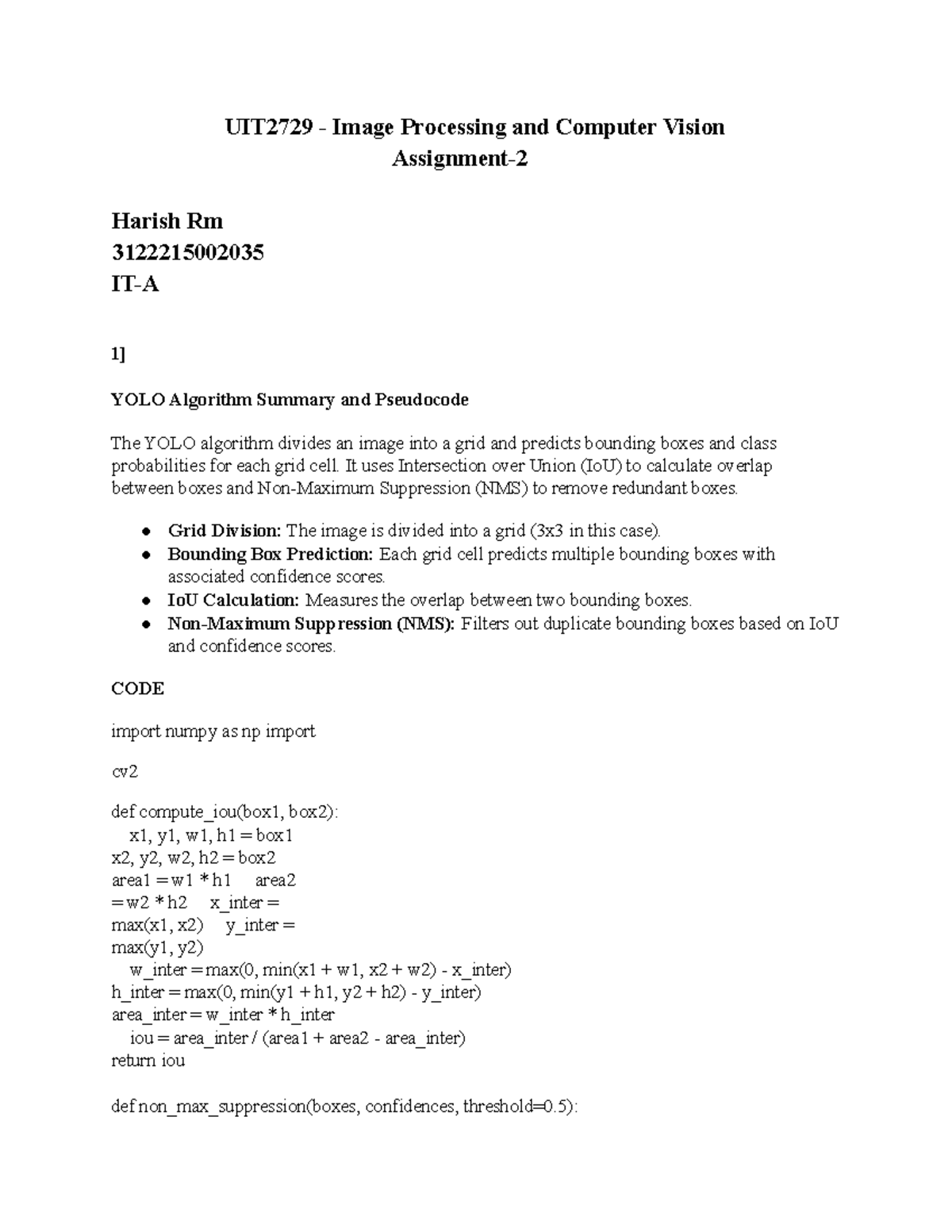 Image assignment - UIT2729 - Image Processing and Computer Vision ...