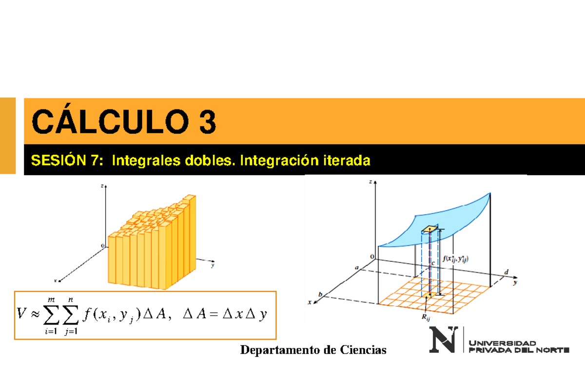PPT-07 EMMV - SESIÓN 7: Integrales dobles. Integración iterada CÁLCULO ...