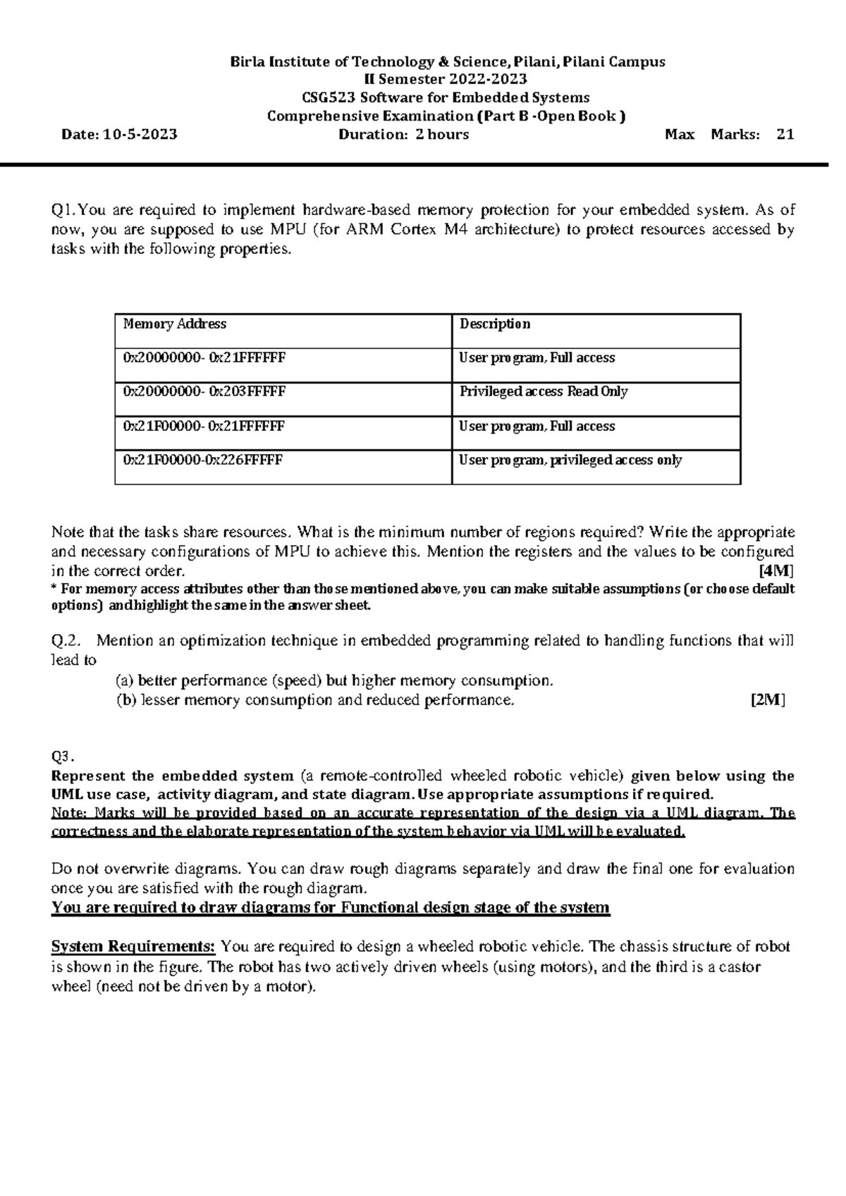Compre-Part B - Birla Institute of Technology & Science, Pilani, Pilani Campus II Semester 20 22 ...