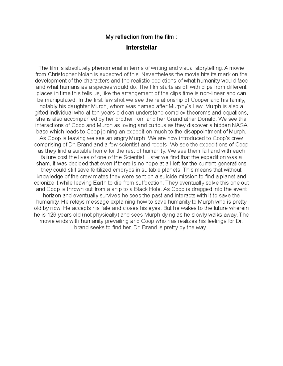 Astronomy and the Universe, a discussion - My reflection from the film ...