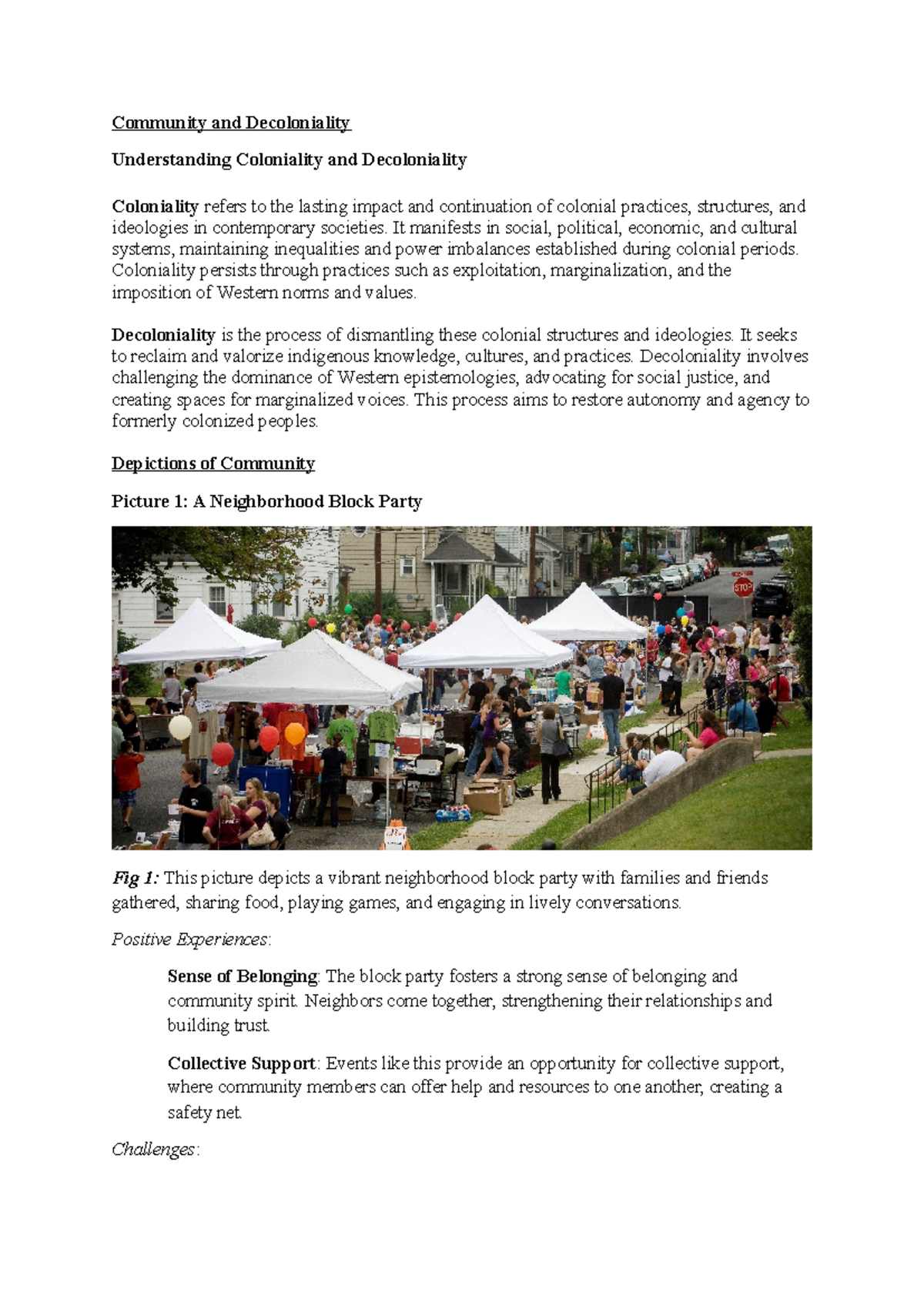 Community and Decoloniality - Community and Decoloniality Understanding ...