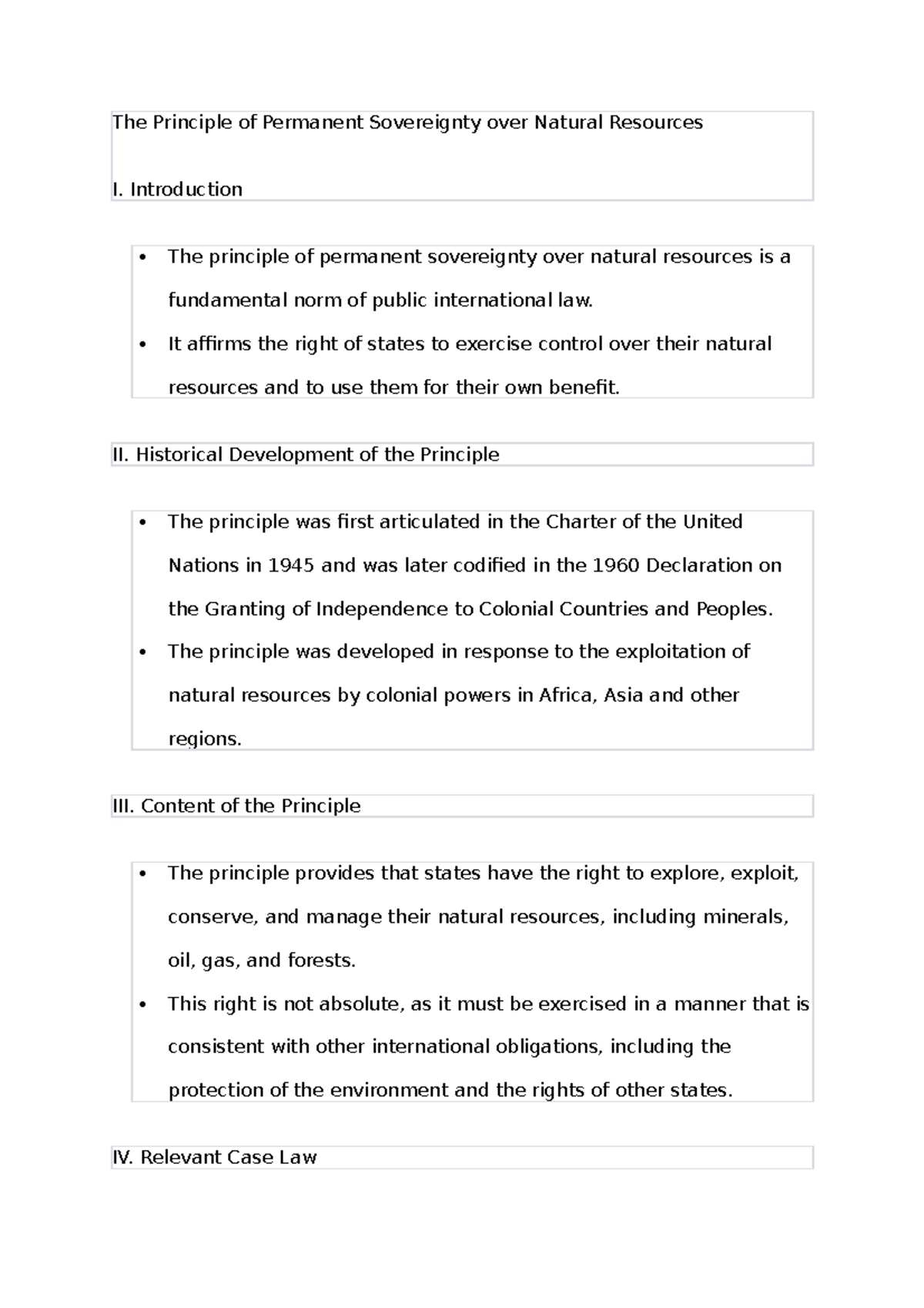 The Principle of Permanent Sovereignty over Natural Resources ...