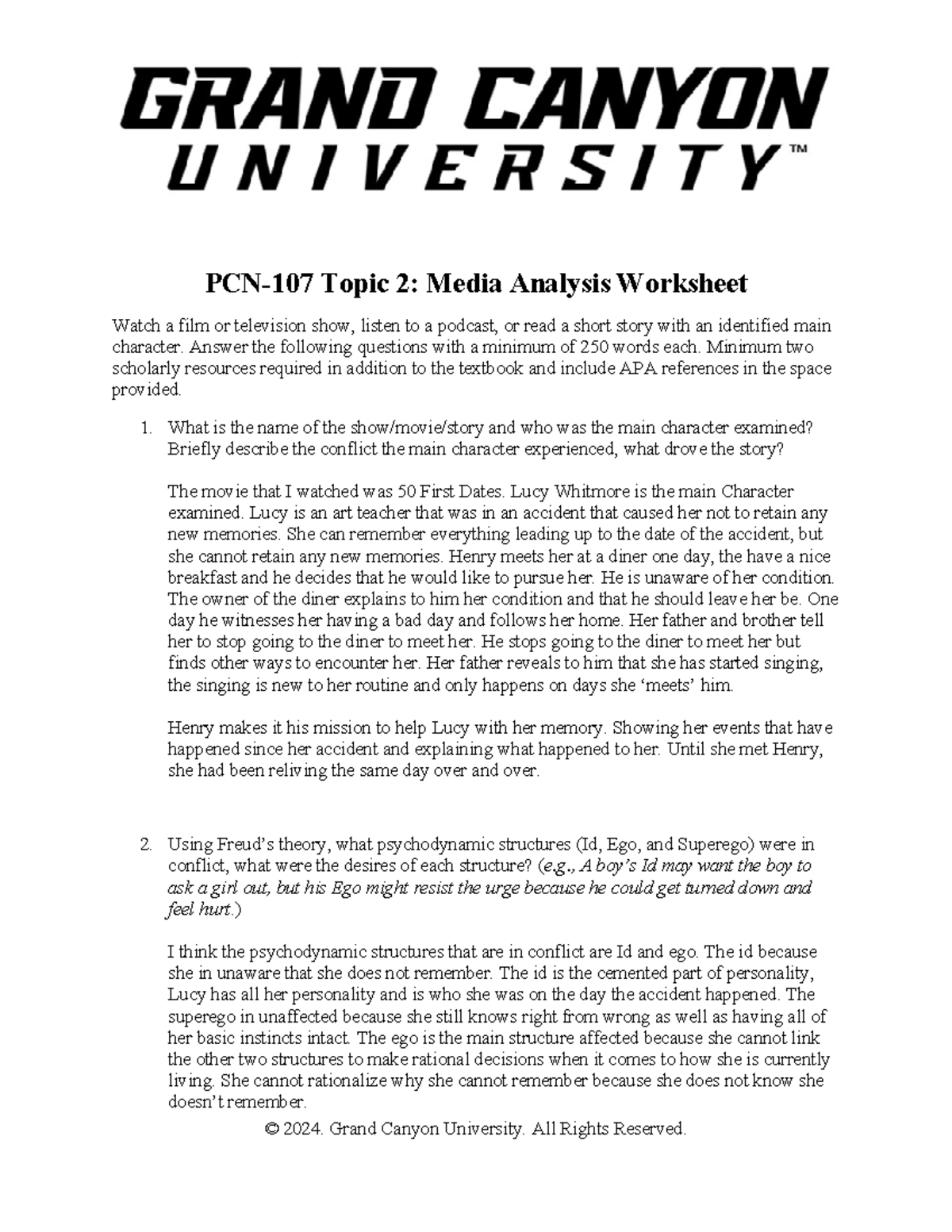 September 22 Media Analysis Worksheet - PCN-107 Topic 2: Media Analysis ...