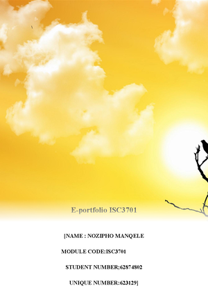 ISC Study guide - ISC3701 MODULE NOTES - 2019 University of South ...