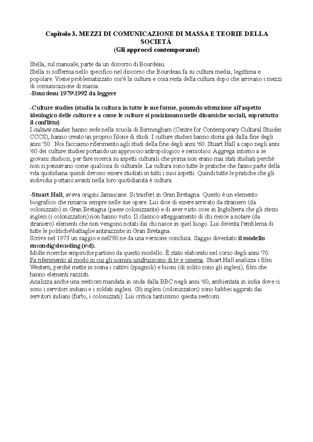 Capitolo 3 Mezzi DI Comunicazione DI Massa E Teorie Della Società ...