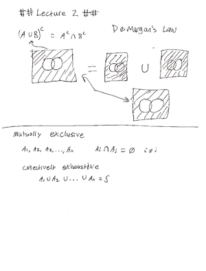 Lecture 4 - Diego Krapf - Lecture 4 counting methods A has n outcomes B has k autcomes There are ...