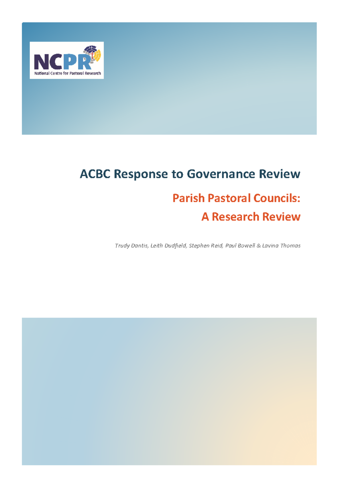 Parish-Pastoral-Councils-Report-Final - ACBC Response to Governance ...