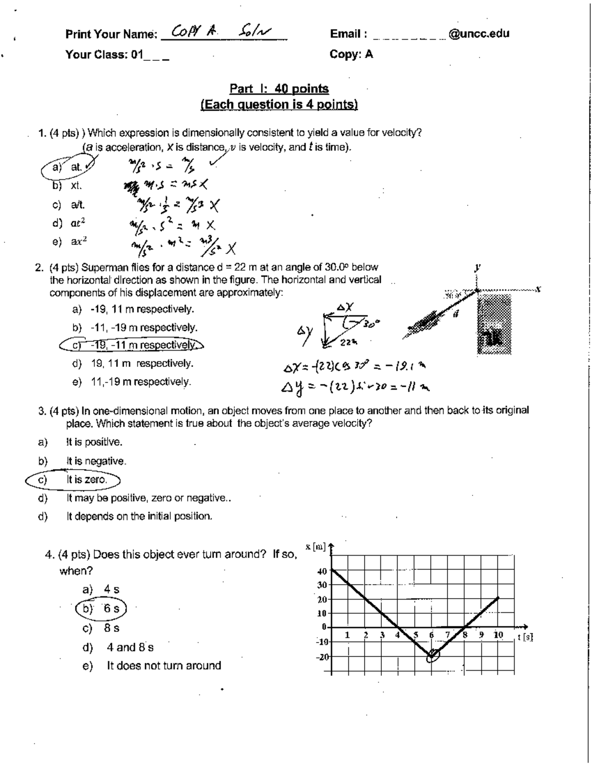 U1exam soln - PHYS 1101 - Studocu
