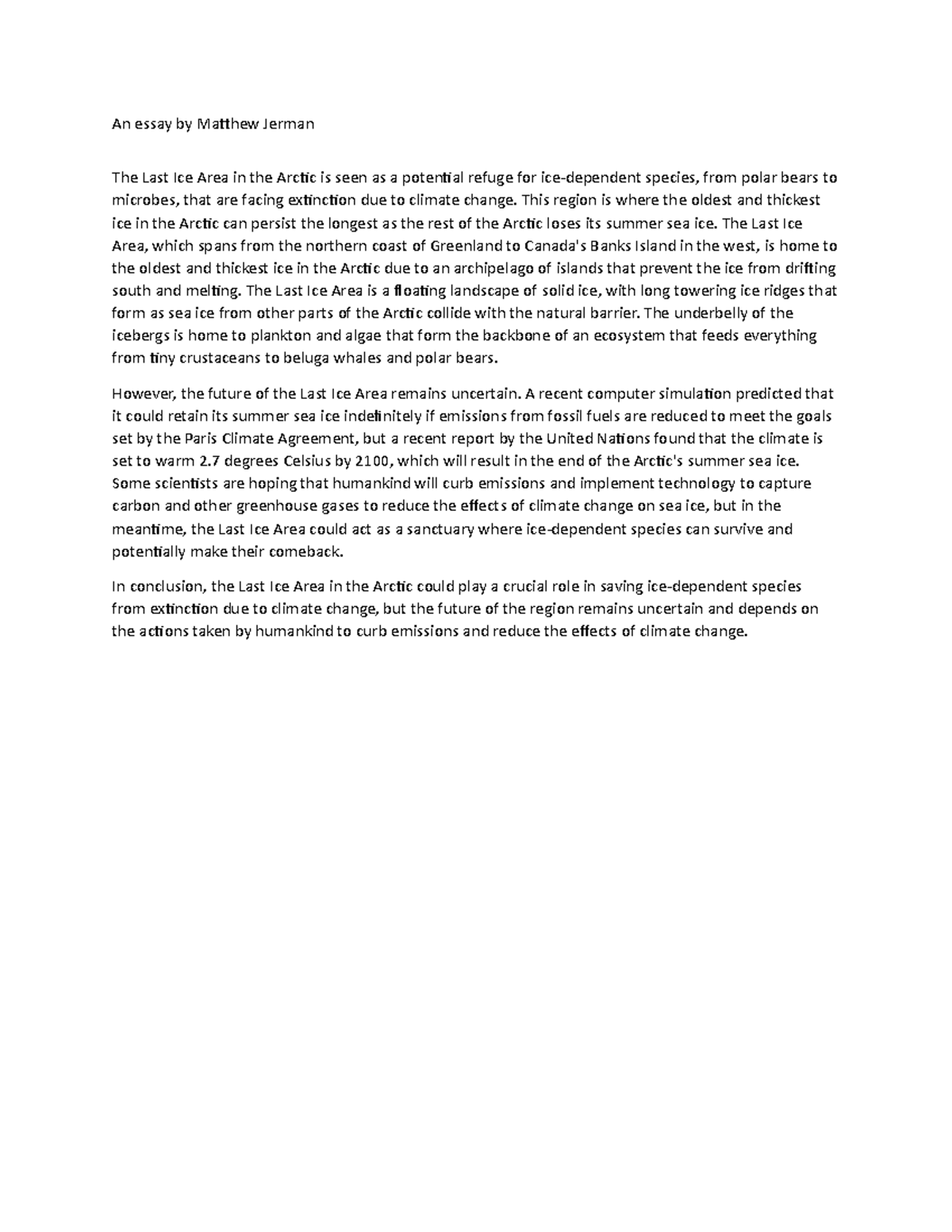SET 3 -3 - Essay about nature sciences. - An essay by Matthew Jerman ...