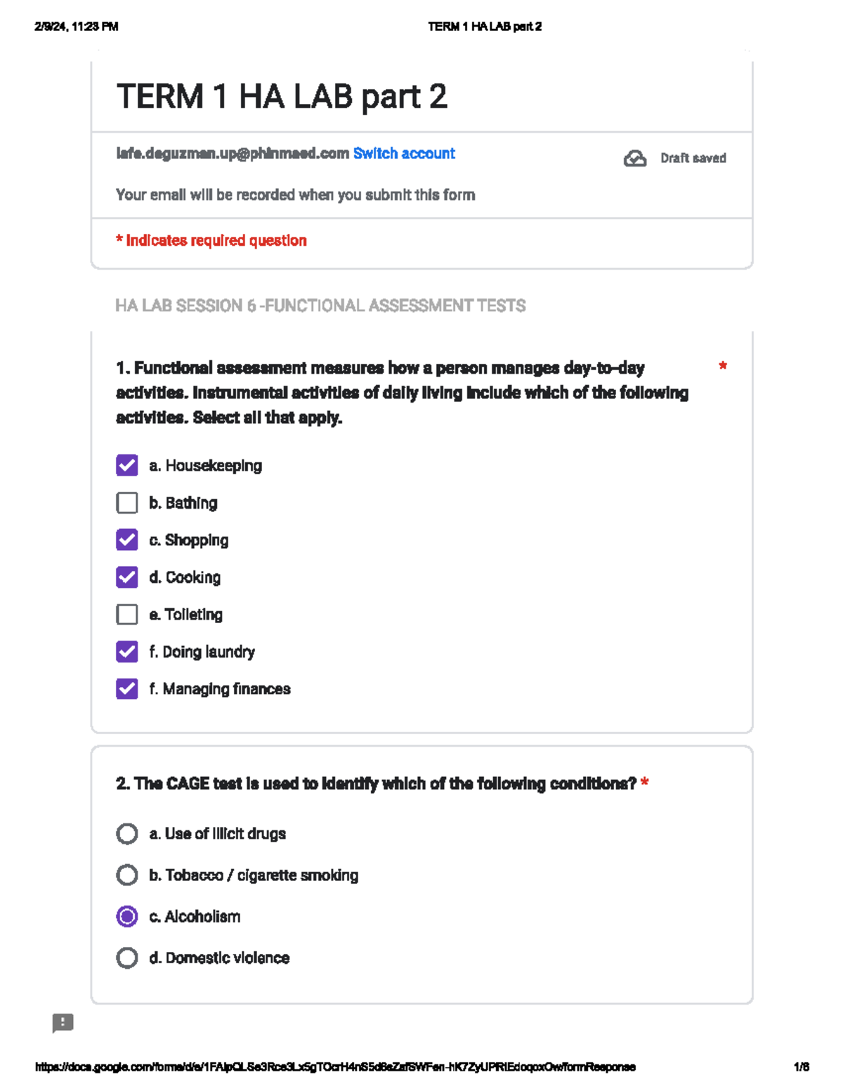 HA-LAB-PART-2-1 - notes - health assessment lecture - Studocu