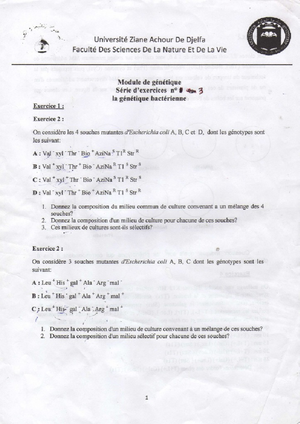 Exercices genetique avec correction - Exercices de génétique et ...