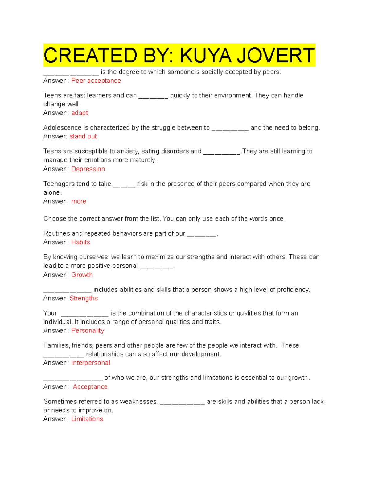 Pdev 111 Week 1 10 Pdev 111 Week 1 10docx Created By Kuya Jovert Is The 3507
