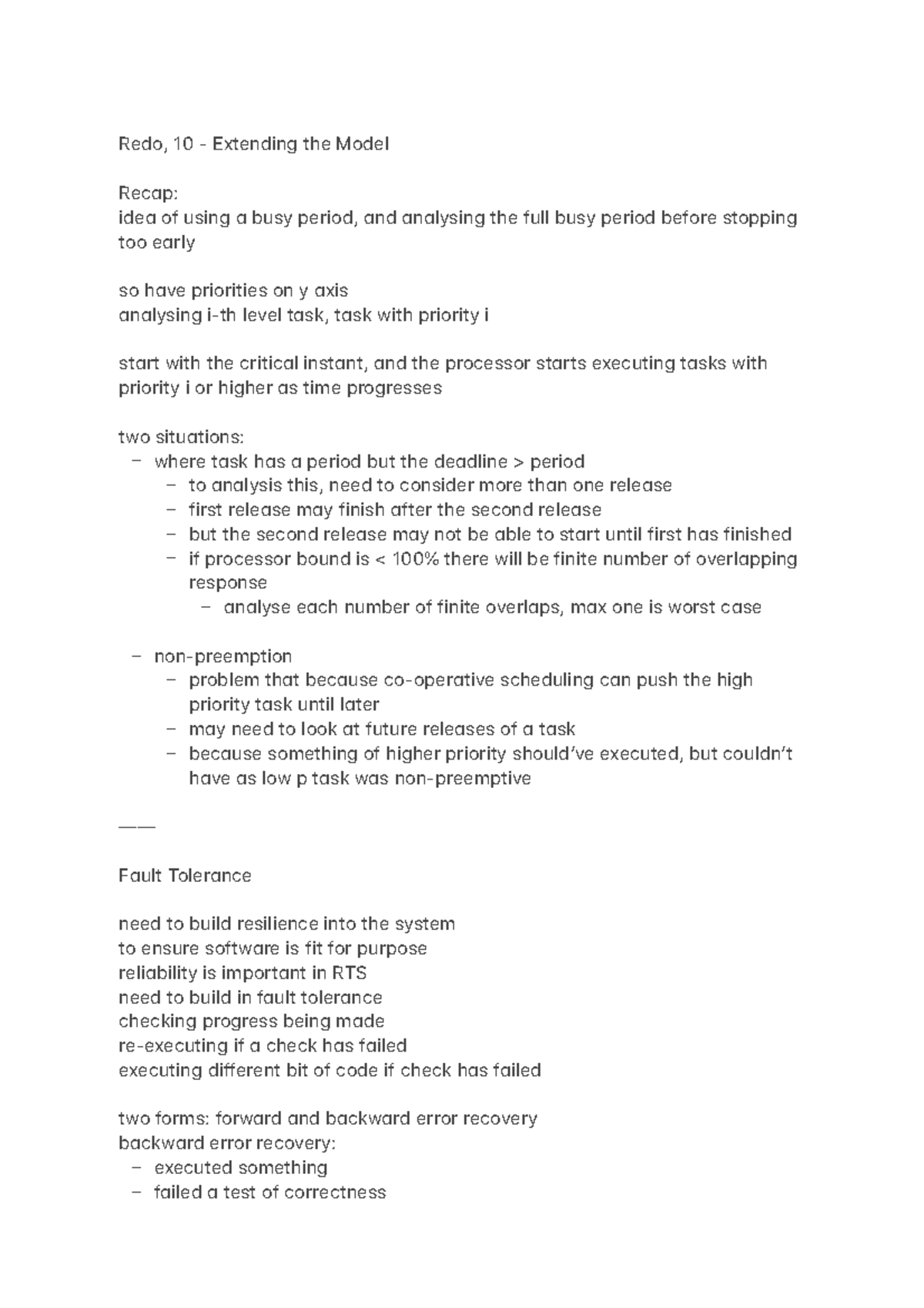 Redo, 10 - Extending the Model, Alan Burns ...