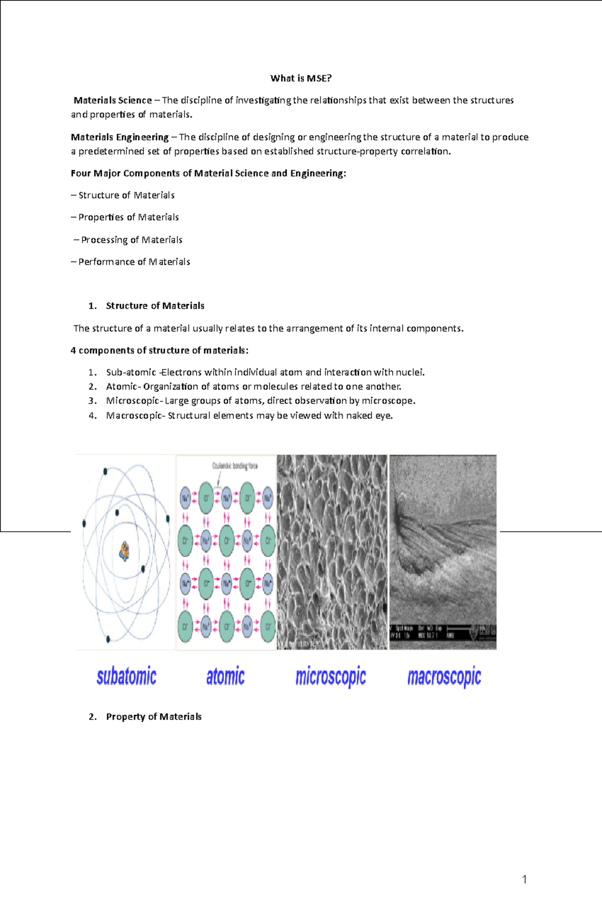 Material Science Introduction 2 - Mechanical Engineering Project Study - PangSU - Studocu