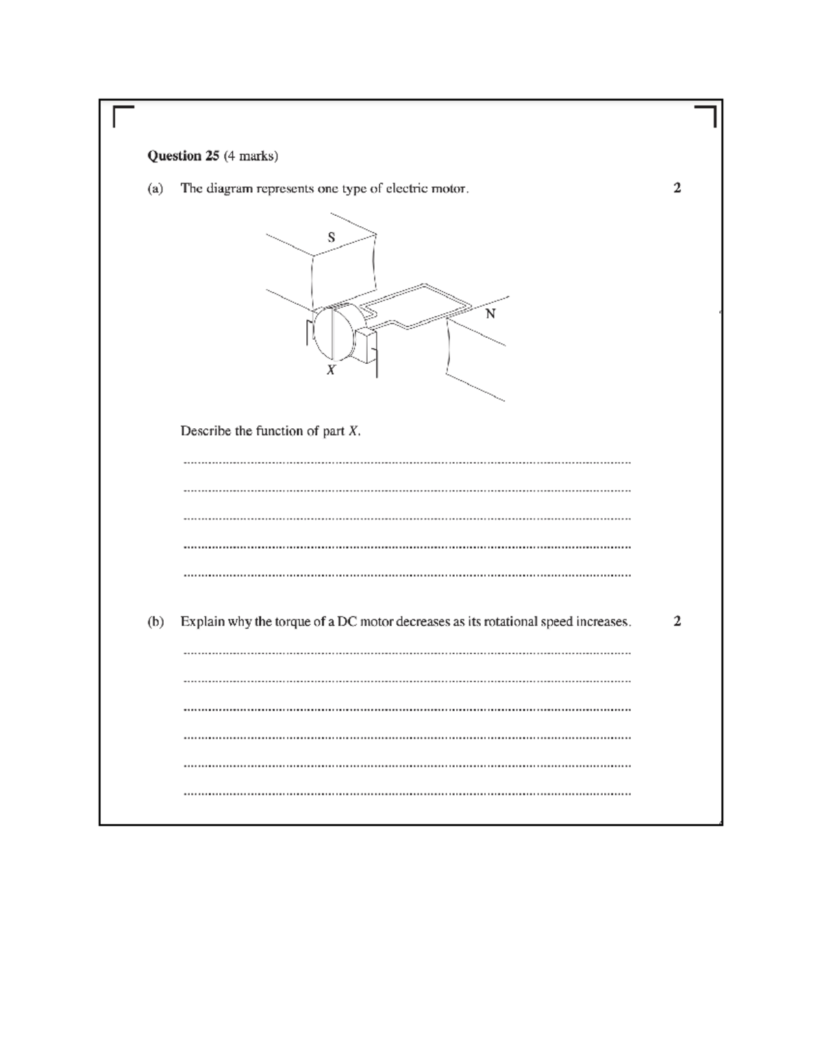 Physics HSC Questions - AC and DC motors - Studocu