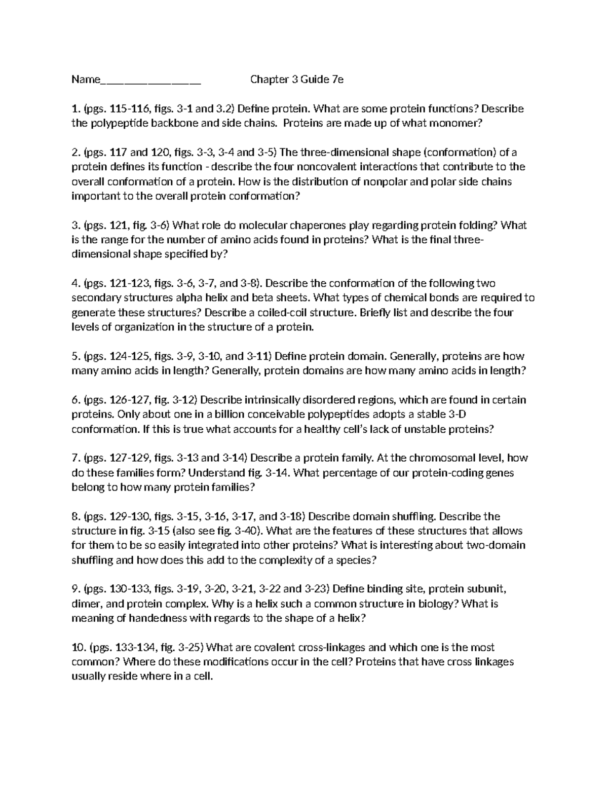 BIO-333 CH3 Guide 7e - Name_________________ Chapter 3 Guide 7e (pgs ...